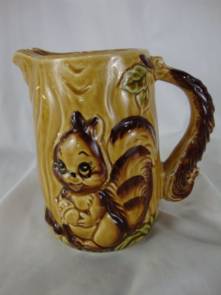 Vintage Japan Ceramic Anthropomorphic Squirrel Small Decor Pitcher ...