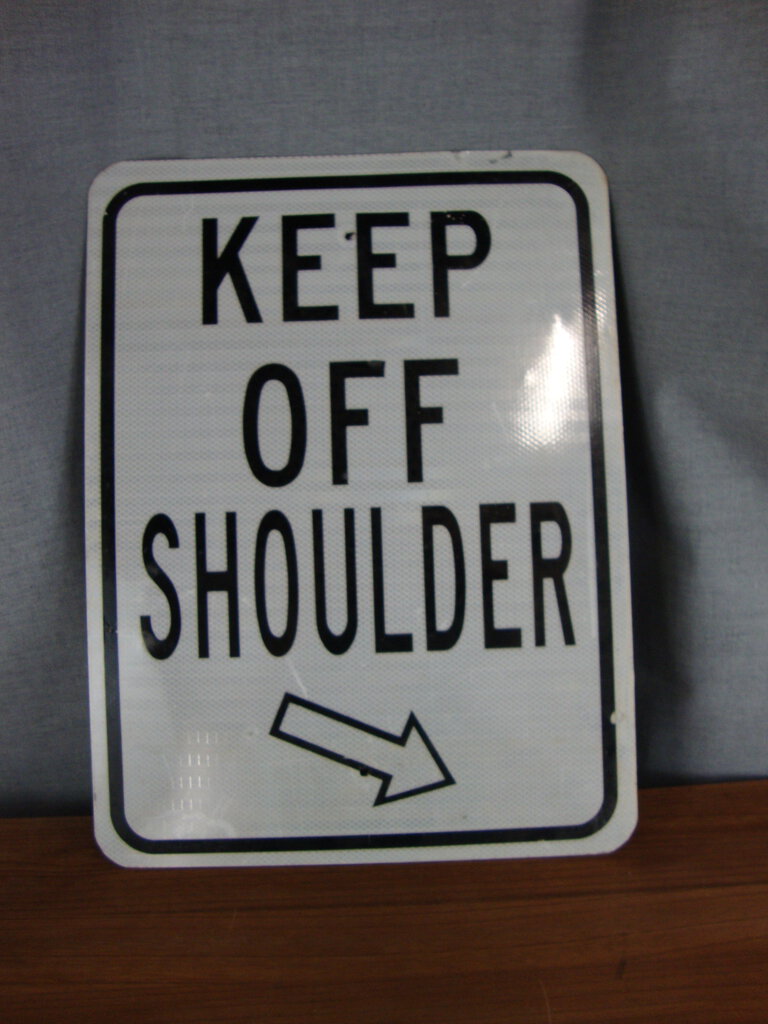 Vintage SC DOT Keep Off Shoulder Traffic Road Metal Sign – Standpipe ...