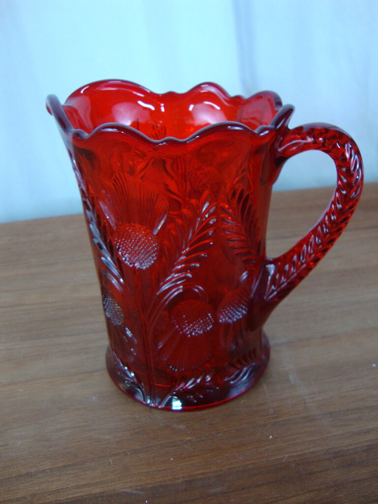 Vintage Fenton Amberina Glass Thistle Pattern Small Pitcher – Standpipe ...