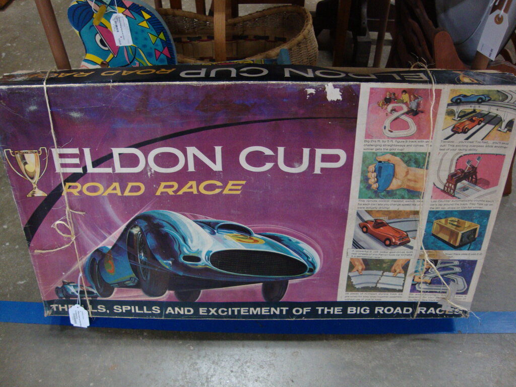 1962 Eldon Cup Road Race Toy Car Racing Set – Standpipe Antiques