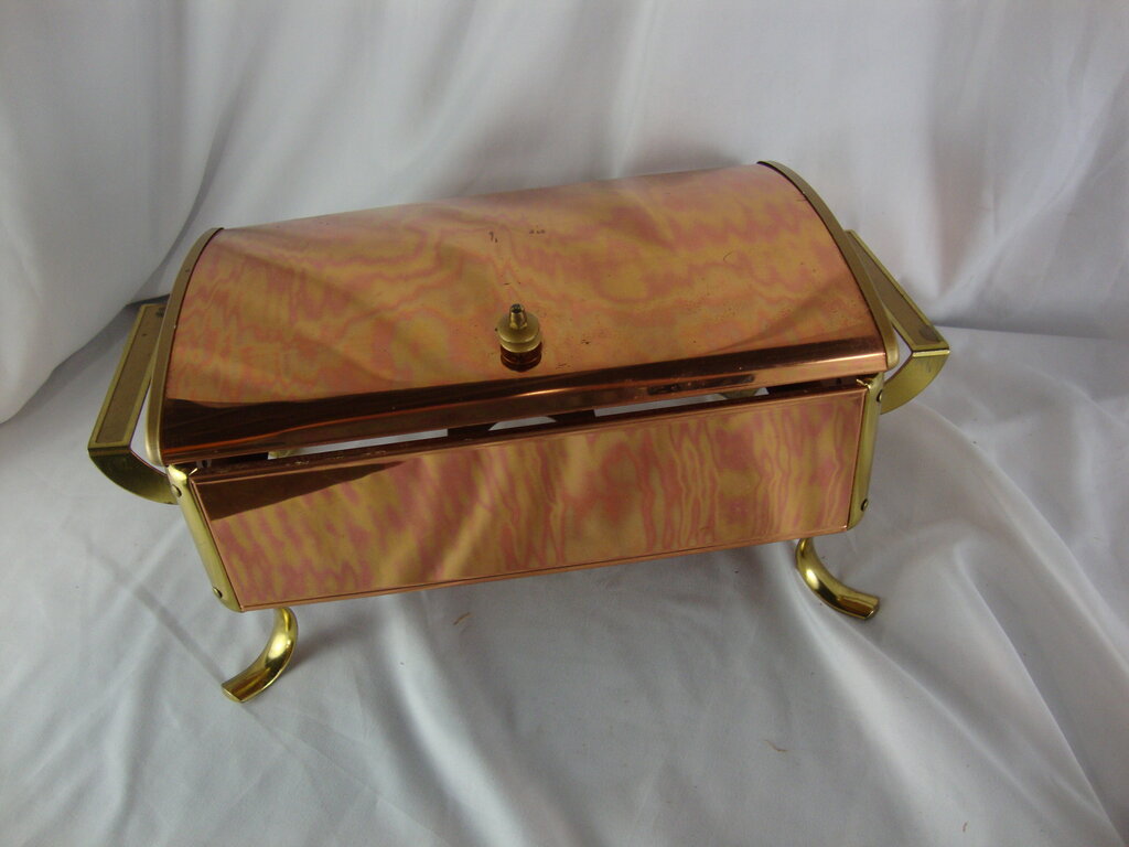 MCM Copper Brass Chafing Serving Footed Dish Holder Stand – Standpipe ...