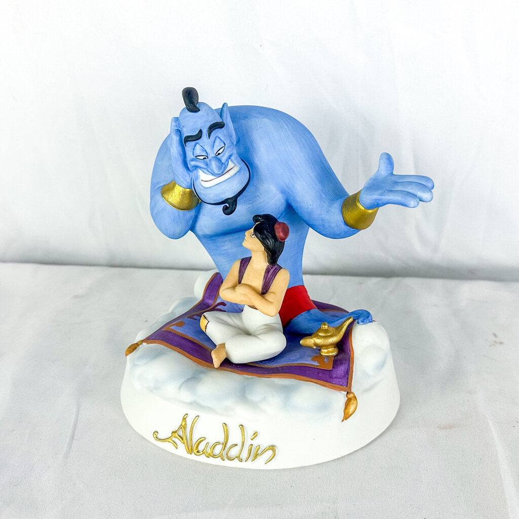 1992 Limited Edition Disney's Aladdin Hand-Painted Ceramic Figurine, 2 ...