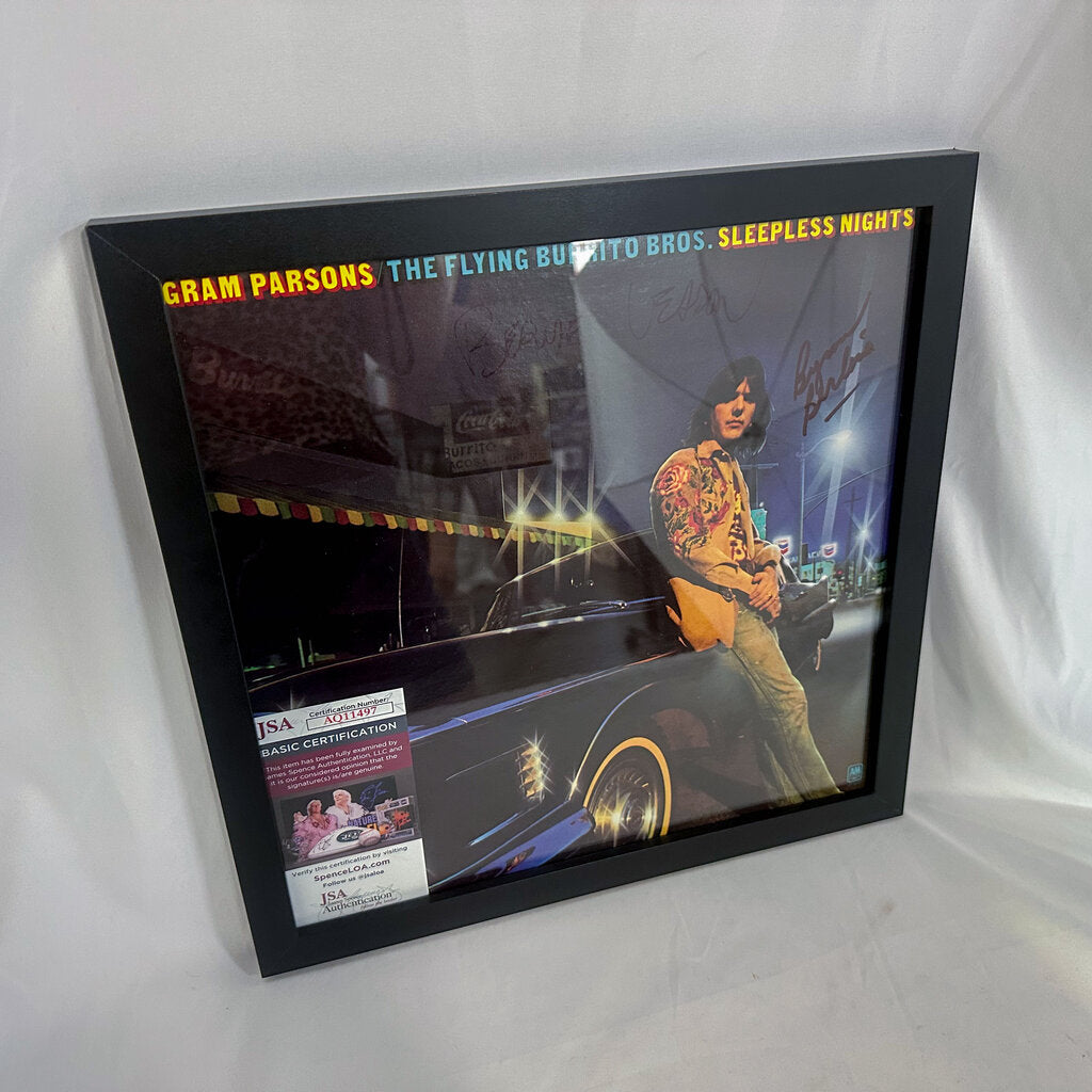 Vintage Framed Certified 2 Band Member Signed The Flying Burrito Bros ...