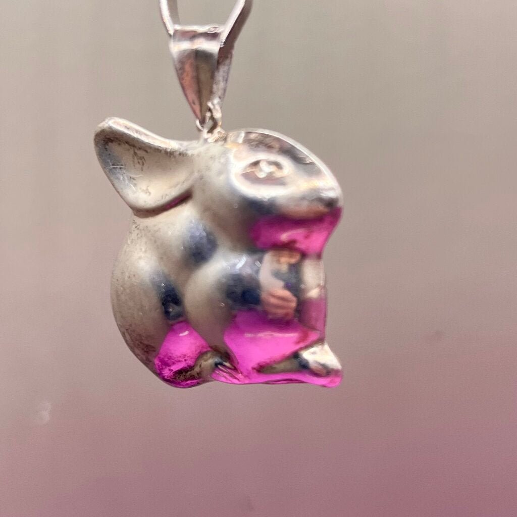Pendant, Sterling Silver, Rabbit, Hollow – Standpipe Antiques