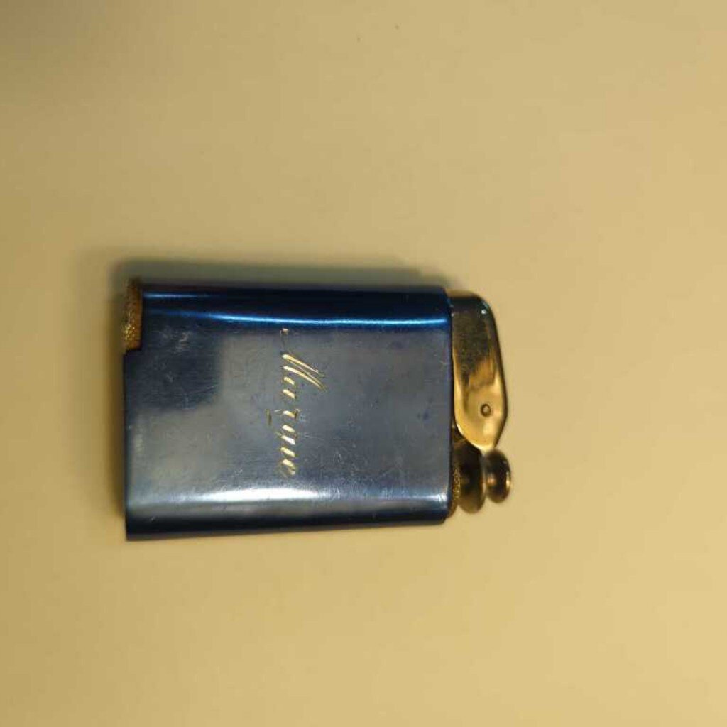 1930s Kent Anodized Blue Metal Body Perfume Pump Atomizer, Engraved "M ...
