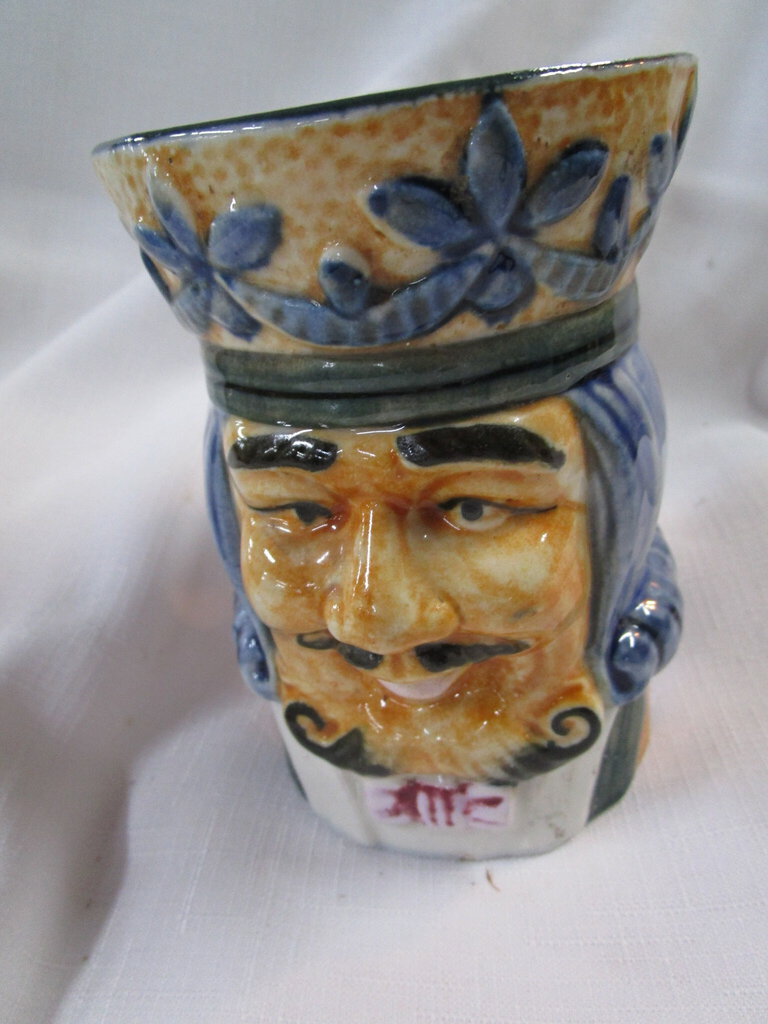 Vintage Handpainted Japan Blue Haired King Toby Jug – Standpipe Antiques
