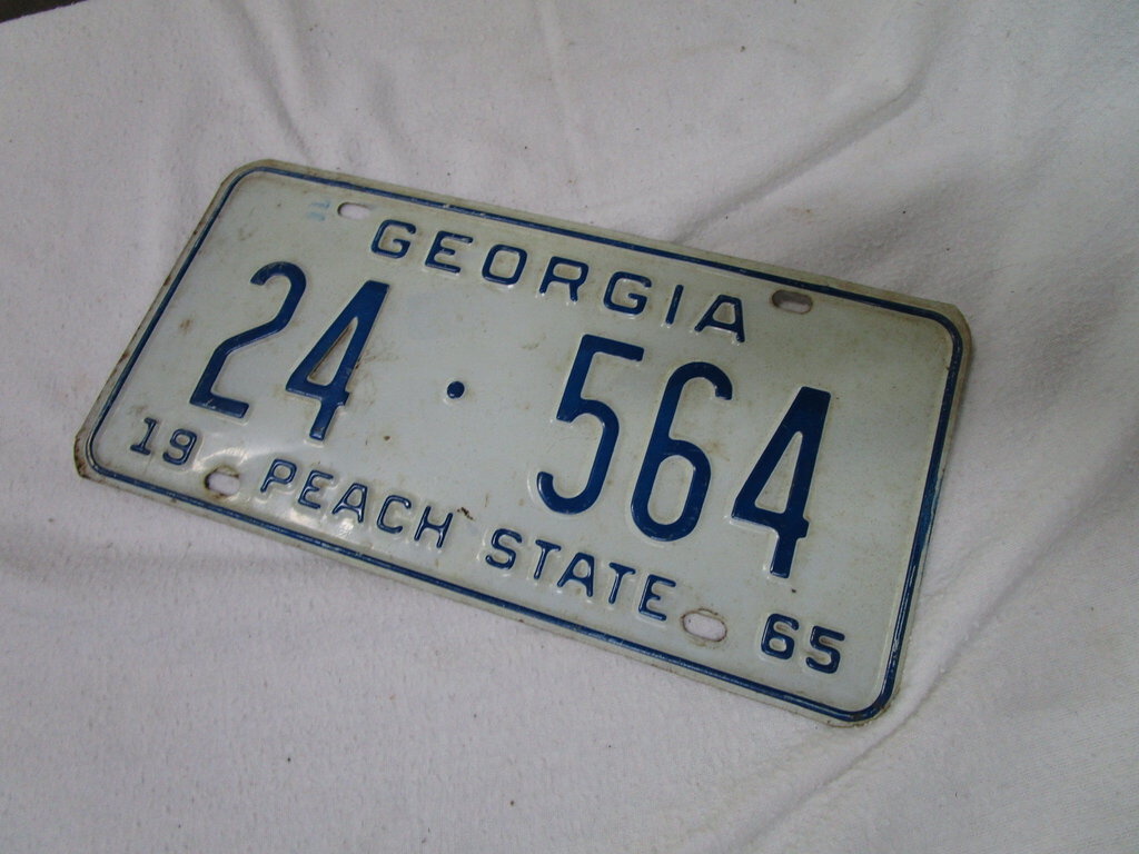 1965 Georgia Peach State 24-564 Automobile License Plate Tag ...