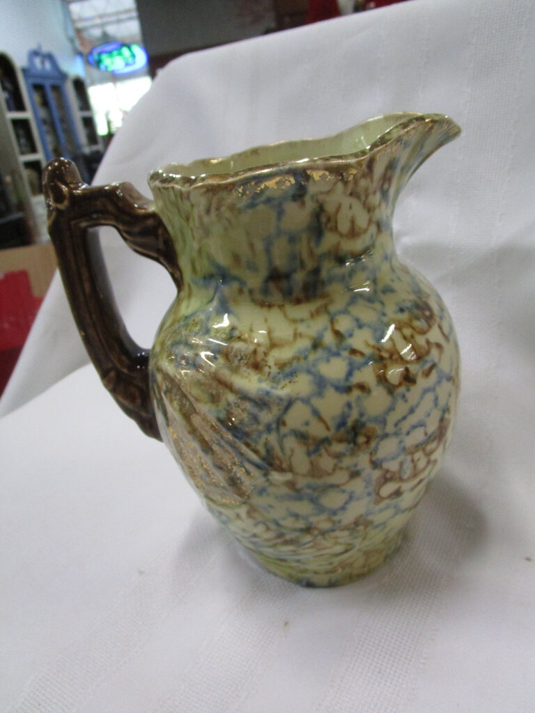 Vintage Roseville Unmarked Cornelian Green Colonial Mouth Ewer Pitcher ...