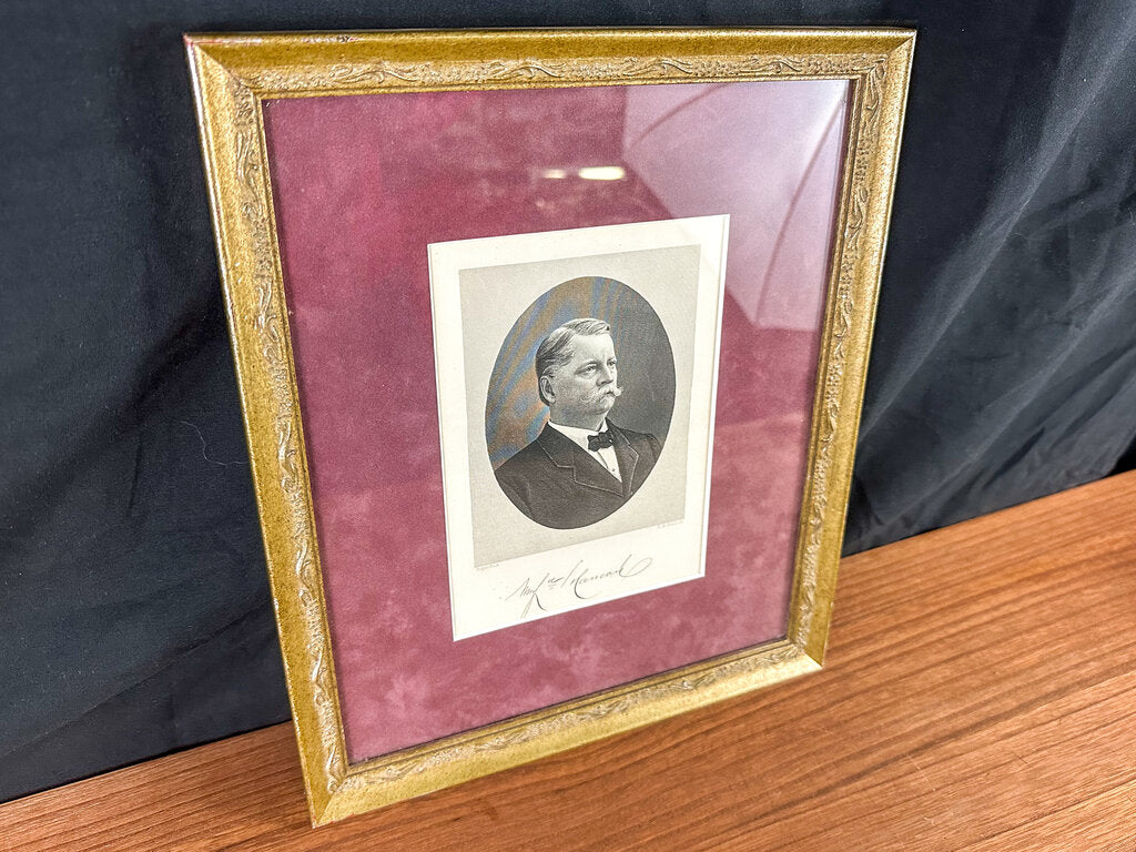 Vintage Framed Engraving Portrait of Winfield Scott Hancock Print ...